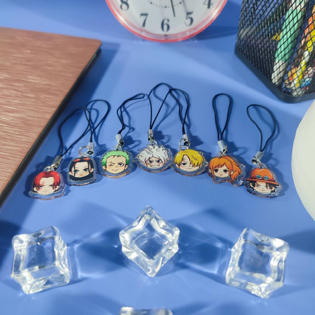 GANTUNGAN One Piece Anime Mini HP Hanger Strap - Luffy Characters - Ace ...