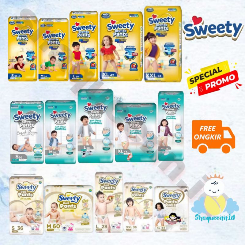 Sweety silver pants JUMBO pack S66 M60 L54 XL42 XXL32 | Shopee Philippines