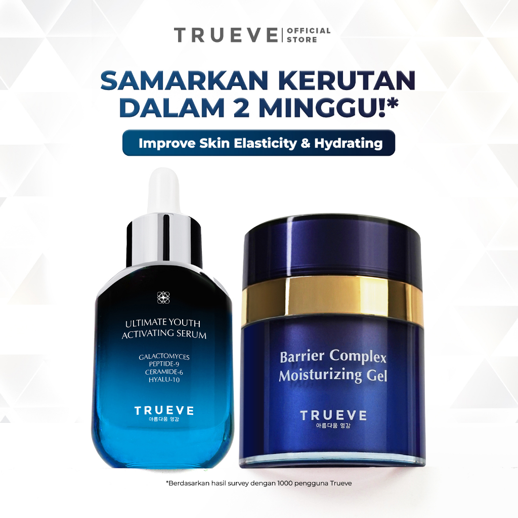 TRUEVE Serum & Moisturizer Gel Set: For Damaged Skin Barrier & Aging ...