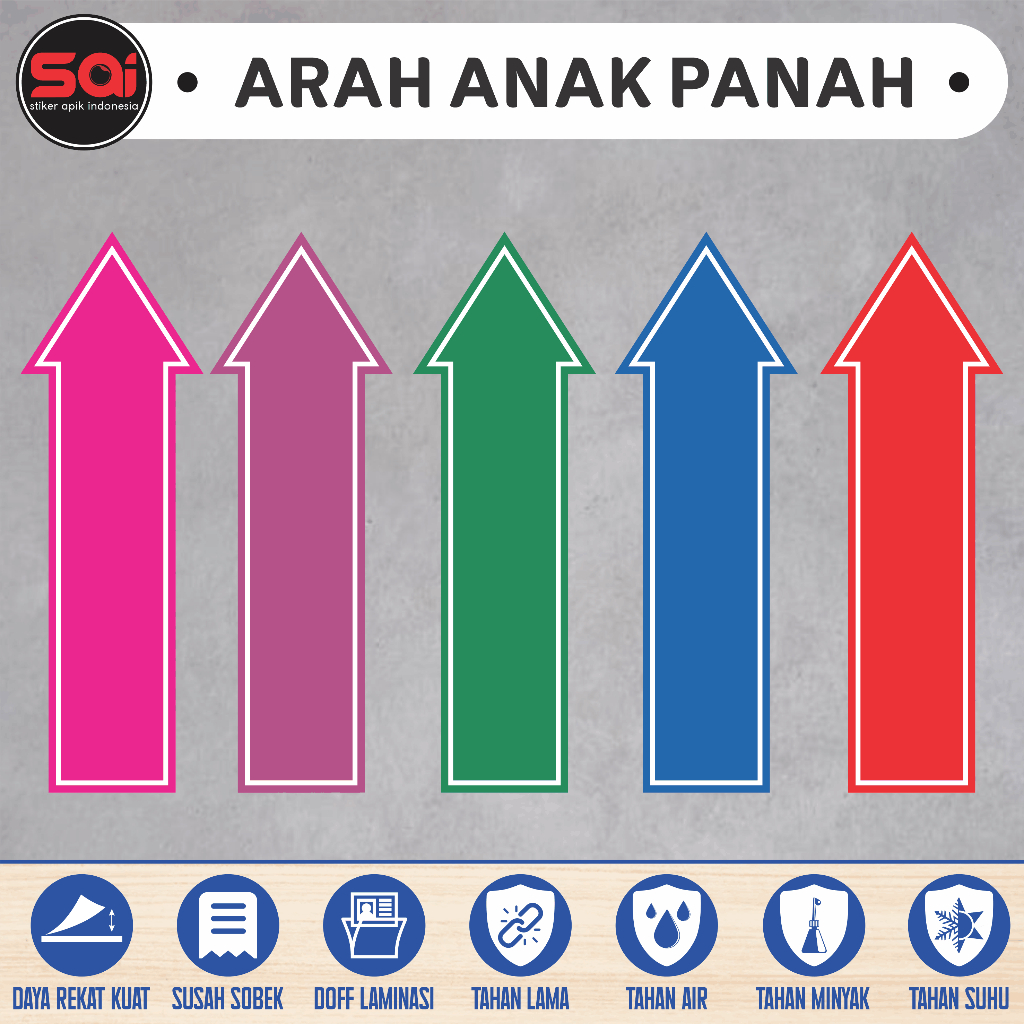 Arrow Waterproof VINYL Sticker/Arrow Direction Sticker/Stair Up And ...