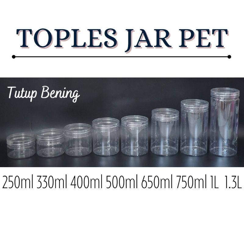 TUBE JARS TRANSPARENT CLEAR LIDS 1 LITER 1.3 LITER 750 ML 650 ML 330 ML 350 ML 600 ML 500 GRAM 1 ...