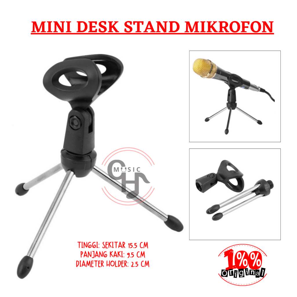 Microphone Stand Short Desk Mini Desk Standing Miocrophone With Mic ...