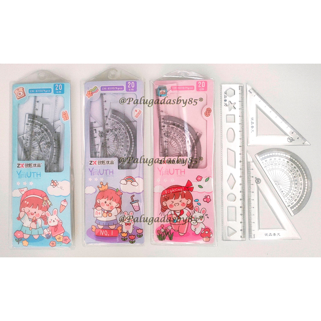 Fancy Ruler Set (1 Set Contains 4 Pcs) / Fancy Ruler / Fancy Ruler ...