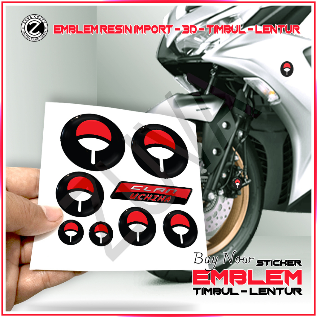 Motorcycle STICKER 1 PACKAGE NARUTO UCHIHA SERIAL LOGO MOTORCYCLE ...
