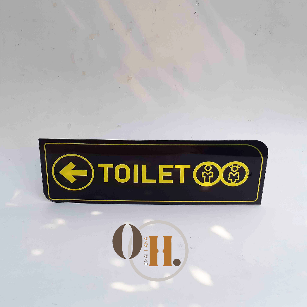 Acrylic Toilet Direction - Acrylic Toilet Signage - Toilet Direction ...