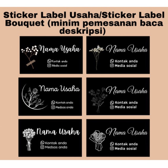 Flower Business Stickers / Flower Bouquet Stickers / Bouquet Label ...