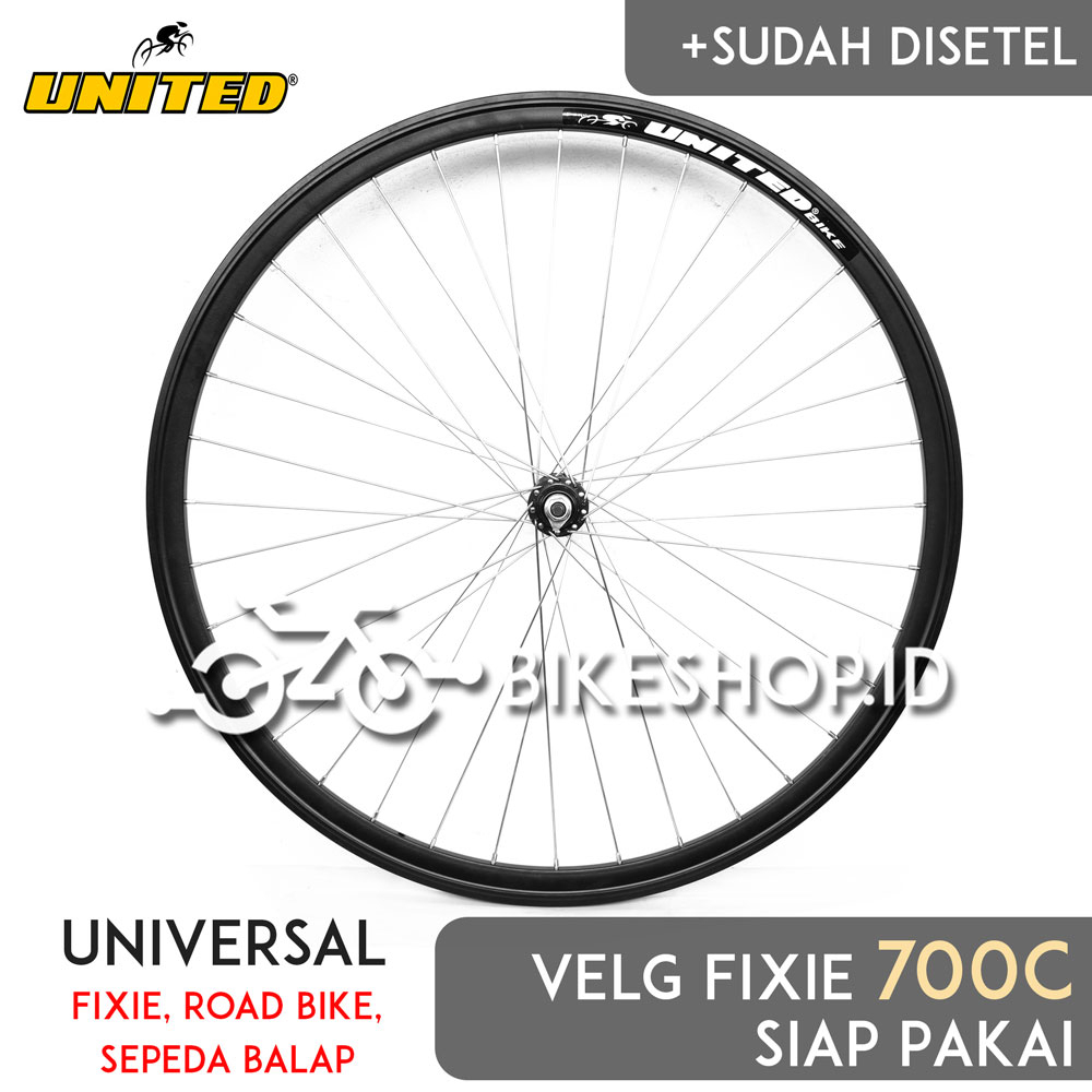HITAM Wheelset Bicycle Rims Uk 700 Alloy Black Front/Rear Wheel Rims ...