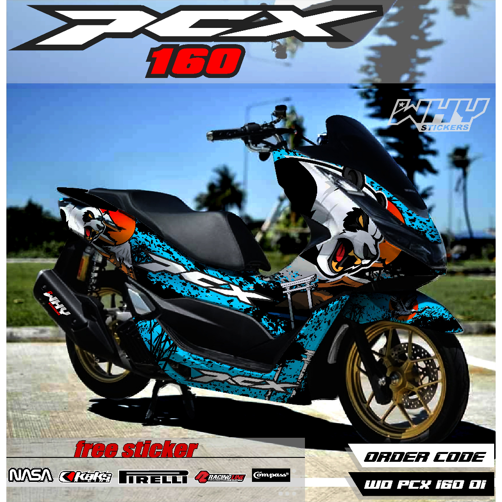 Decal Sticker Variation Of Honda PCX 160 Full body Motorcycle - Dekal ...