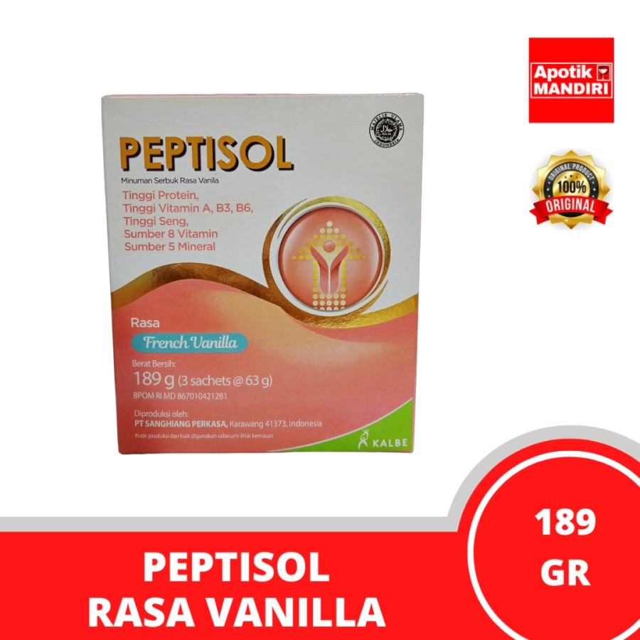 Vanilla Flavor PEPTISOL - 189 GR/Special DIET Food High PROTEIN ...