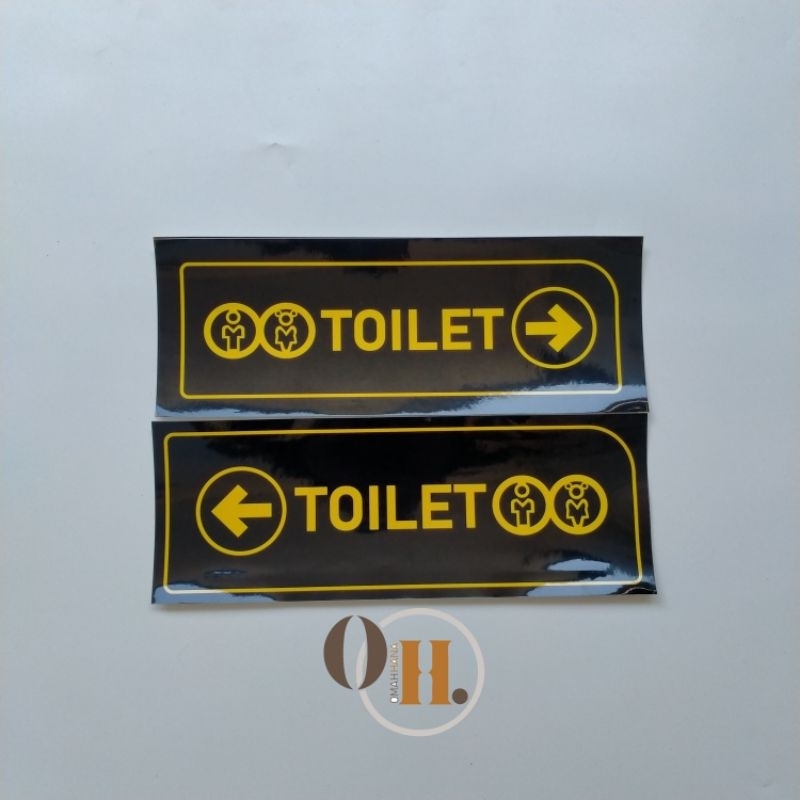 Toilet Stickers - Toilet Direction Indicator Stickers - Right & Left ...