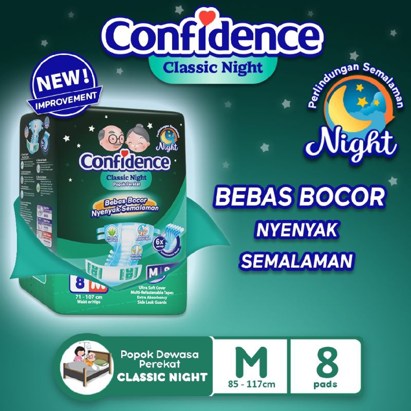 Confidence Adult Diaper Adult Classic Night M8 | Shopee Philippines
