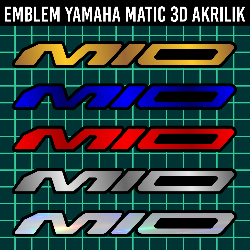 Mio EMBLEM 3D Chrome GOLD HOLOGRAM | Shopee Philippines