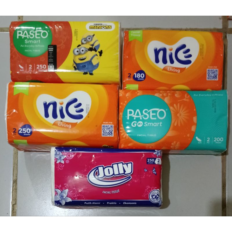 Jolly Facial Tissue 250 Sheets/Facial Tissue 180 Sheets/Facial Tissue ...