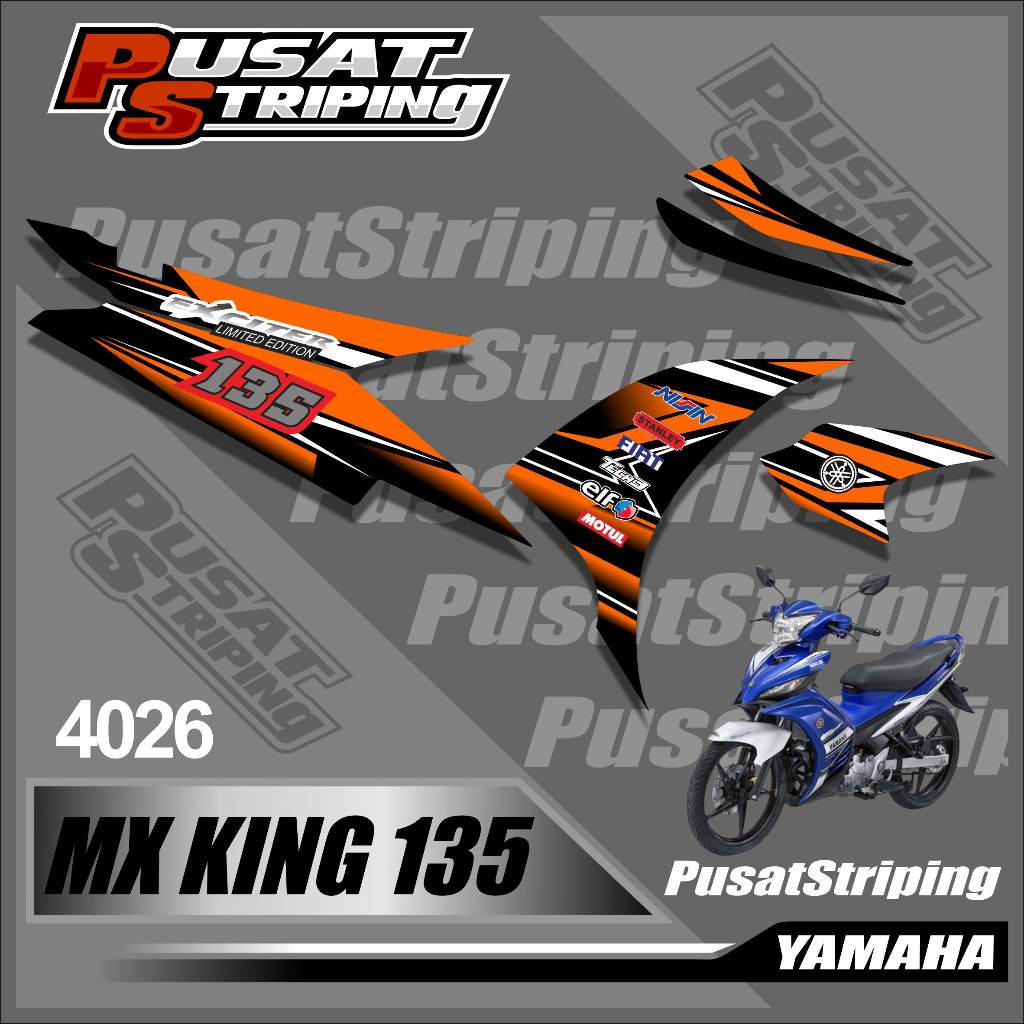 Striping Sticker Motorcycle Variation Yamaha Sniper 135 Semifull racing ...