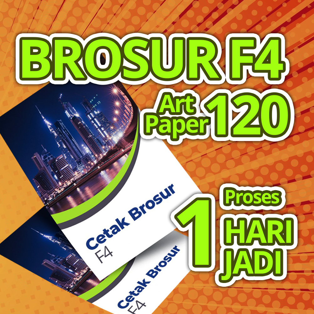 Print F4 Art Paper 120 Brochures, 1 side and 2 sides - One Day Process ...