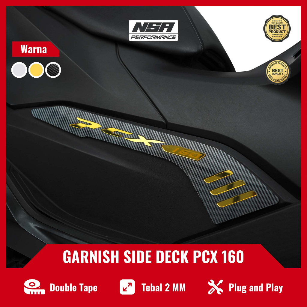 Nsa COVER SIDE GARNISH PCX 160 SIDE DECK PAD PCX 160 GARNISH PCX 160 ...