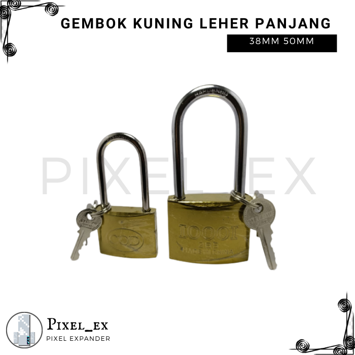 Long Neck Yellow Padlock 25mm to 50mm | Shopee Philippines