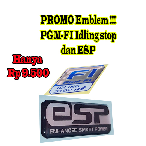 Original Quality PGM-FI And ESP Emblems/PGM FI ESP HONDA Original AHM ...
