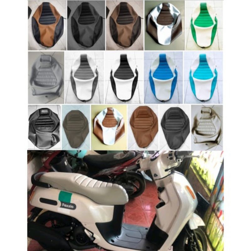 FAZZIO CUSTOM JAPs SEAT COVER MBtech MATERIAL / yamaha Fazzio leather ...
