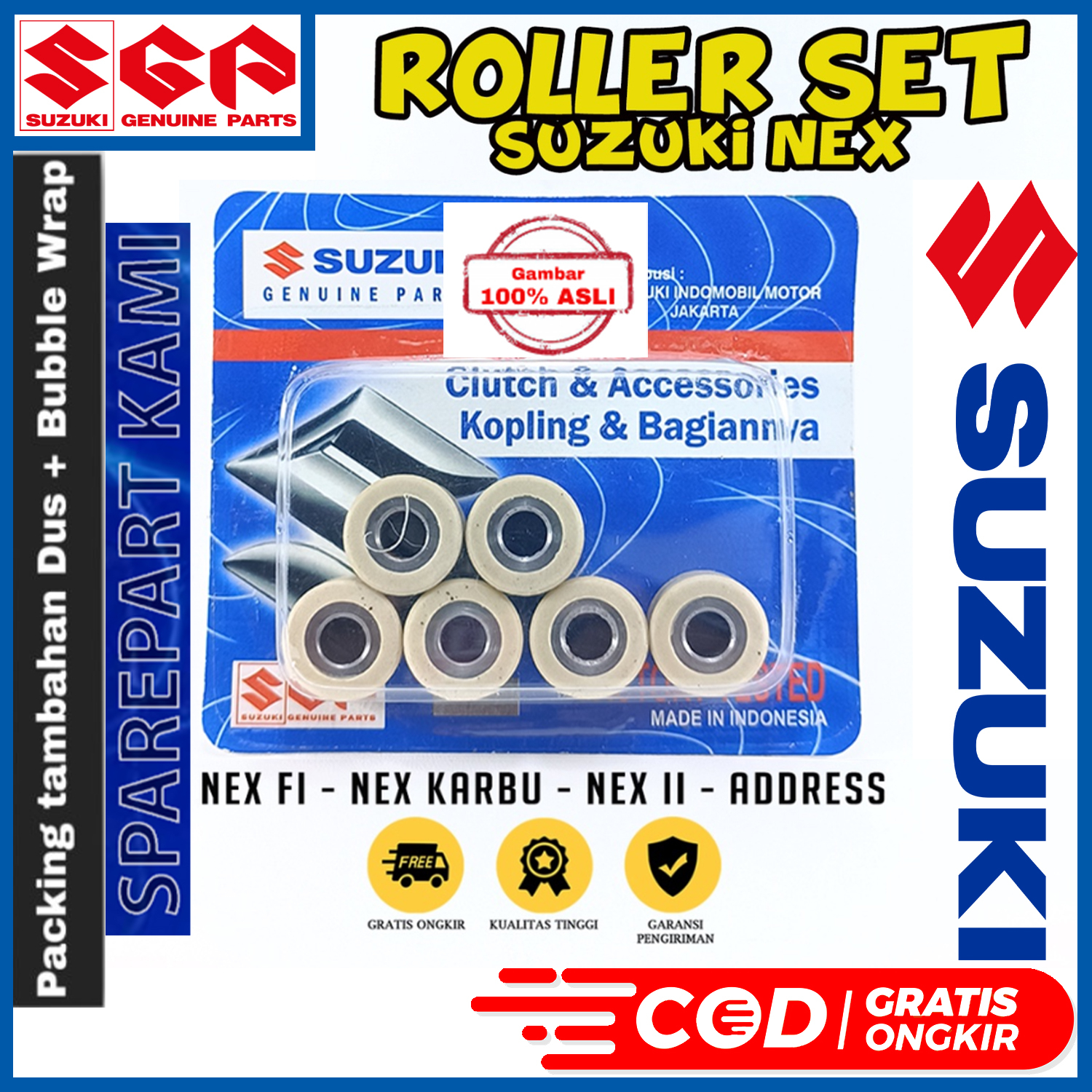ROLLER SUZUKI NEX 1 2 110 CARBON Fi OLD 10 GRAM ADDRESS/ | Shopee ...