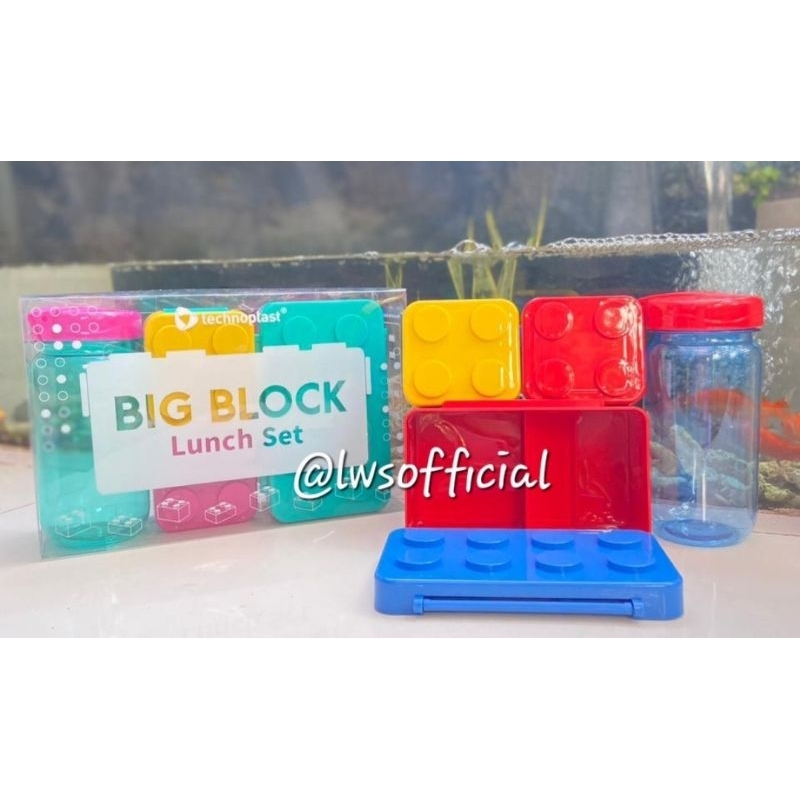 New!! BIG BLOCK LUNCH SET BOX/BLOCK SET Dining/LEGO Dining | Shopee ...