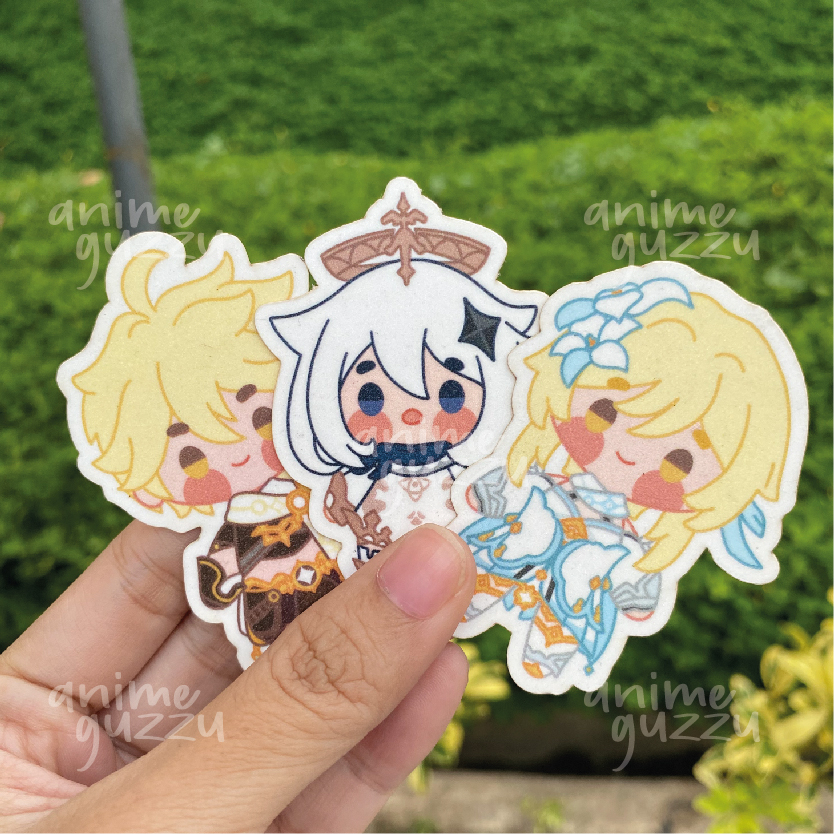 Genshin IMPACT KERLIP STICKER 1 SET 3PC - LUMINE AETHER PAIMON ...