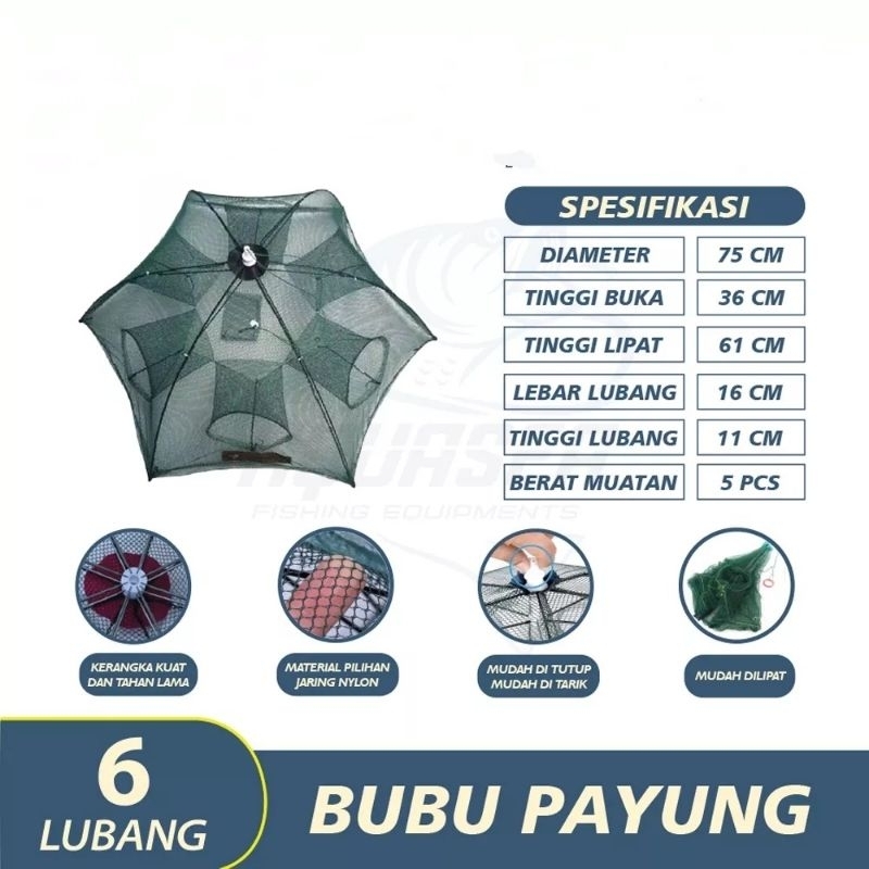 Umbrella Bubu/6-Hole Fish Trap | Shopee Philippines