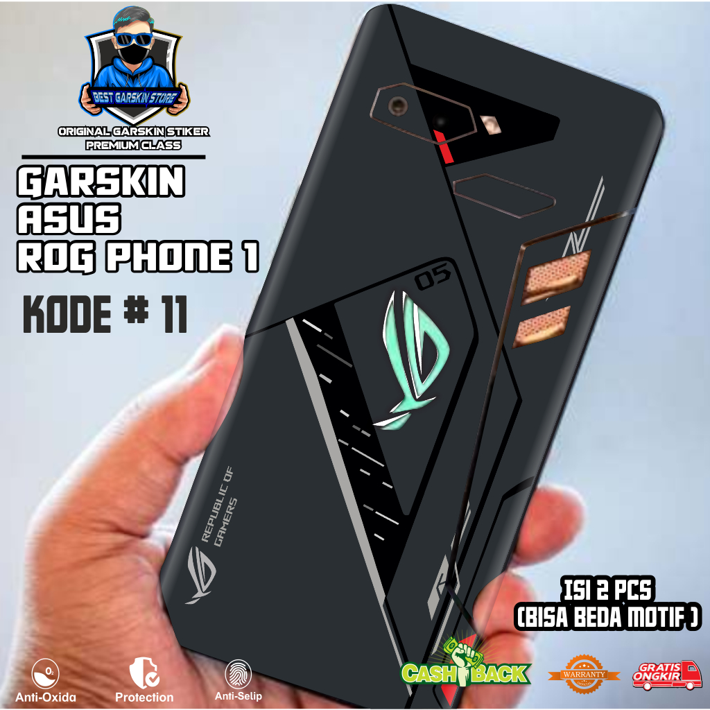 Contains 2 Pcs Garskin Asus Rog Phone 1 Motif 11-15 (You can Request ...