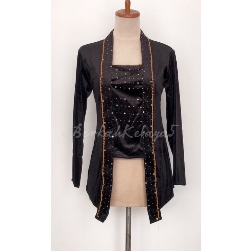 Kebaya Bludru Kutu Bludru Tabur Motif (Gold Sequin) | Shopee Philippines