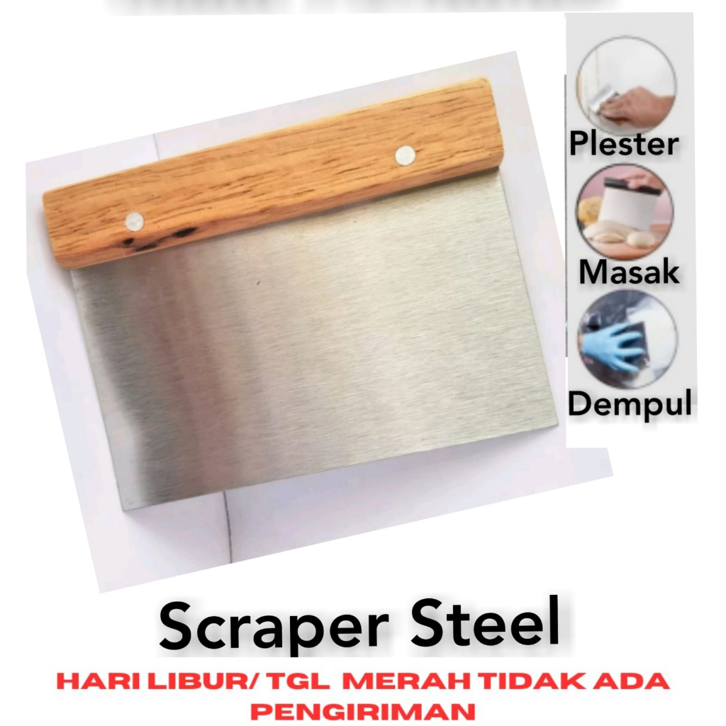 KAYU Kape Gypsum Stainless Wooden Handle 6" 8" 10" Inch Scrap Kapi ...
