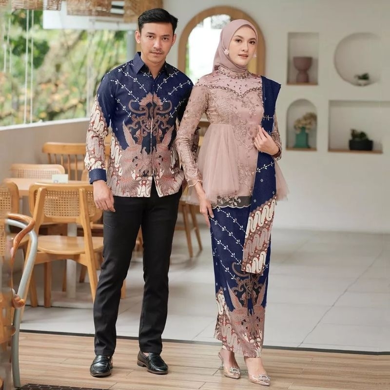 Official Batik - Sequin Tulle Couple Batik | Kebaya Proposal Set ...