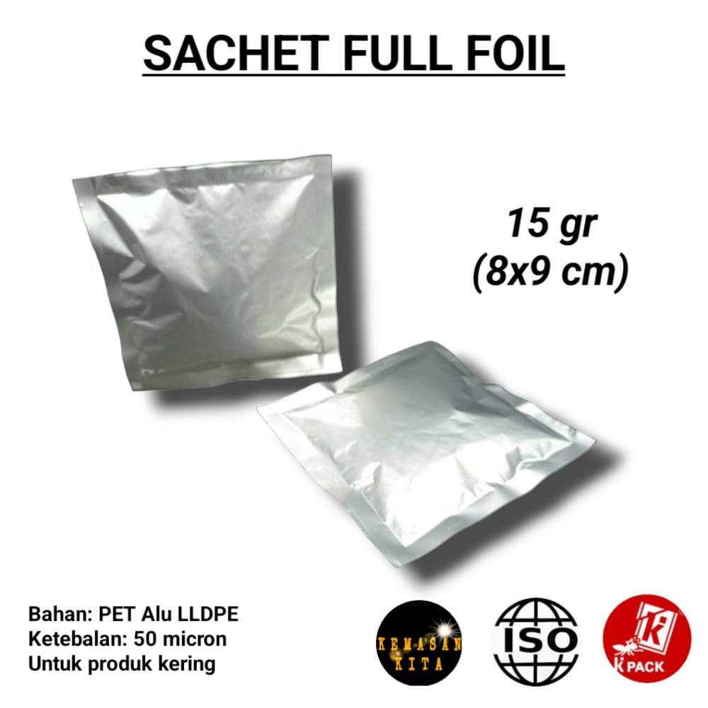 Plastic Packaging Sachet Full Aluminum Foil 15 Grams | Shopee Philippines
