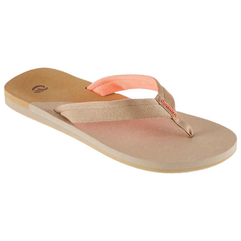 Women's surfing beach flip flops 550 - camel | Shopee Philippines