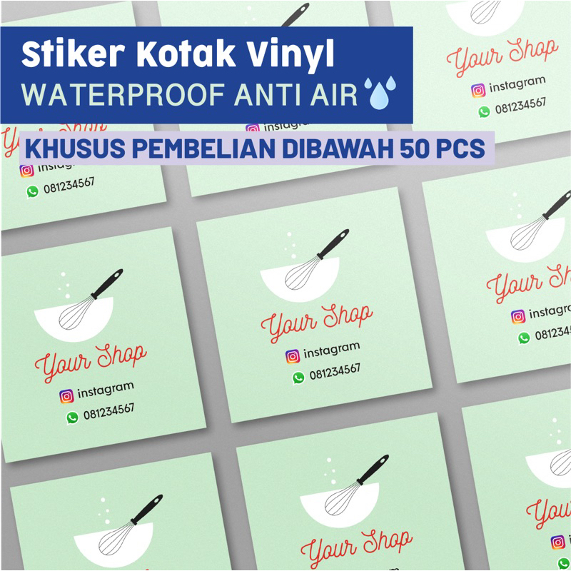 MINIMAL Print WATERPROOF VINYL Box Label Sticker Without Minimum Order ...