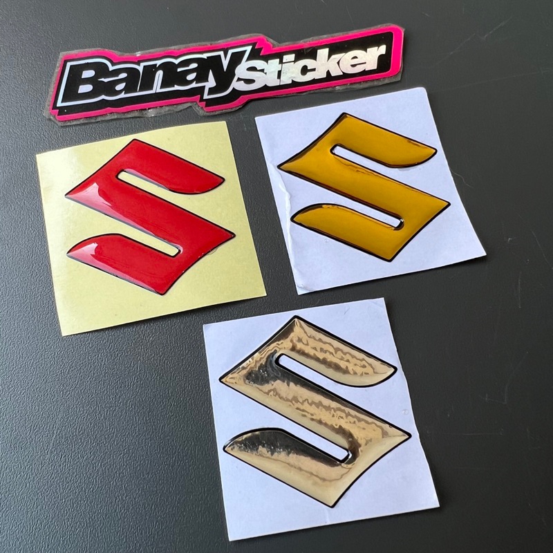 Suzuki Logo Emblem Sticker Embossed | Shopee Philippines