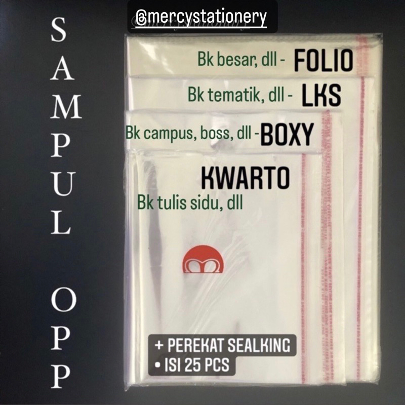 25 Pc - OPP Plastic Book Cover + Adhesive Seal King - Book Cover LKS ...