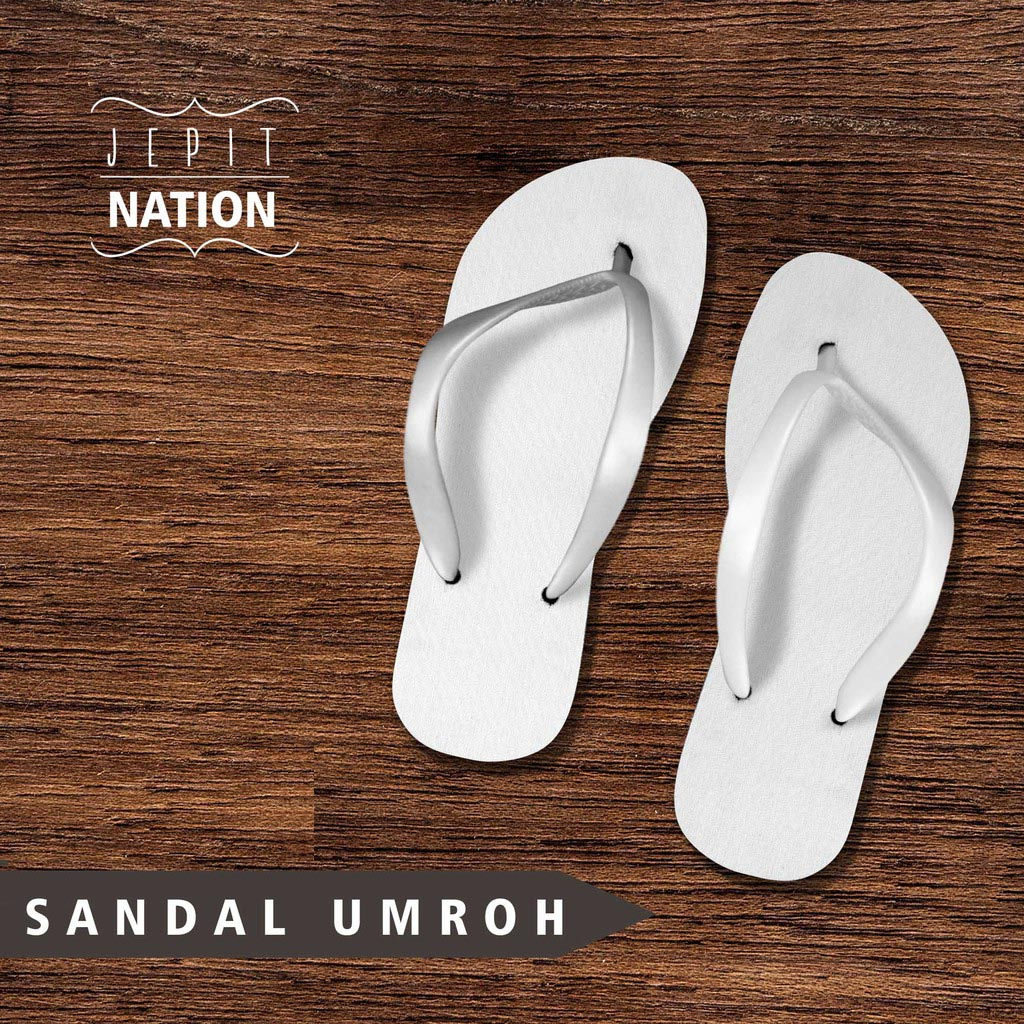PUTIH [Girls And Boys] Plain White Flip Flops Umrah Umrah Riding Hajj ...