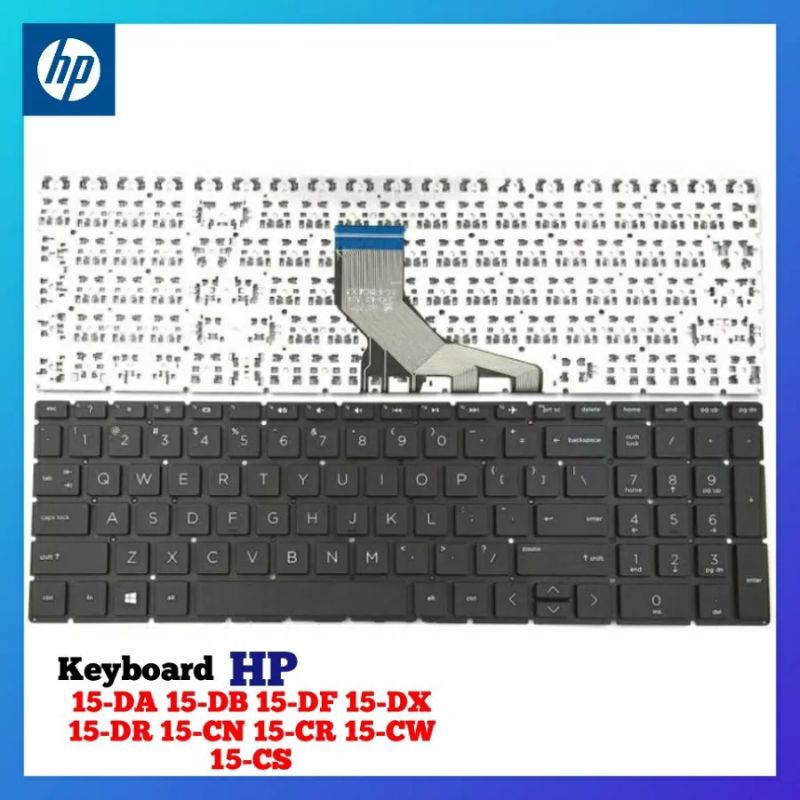 HP 15-DA 15-DB 15-DF 15-DX 15-DR 15-CN 15-CW 15-CR Laptop Keyboard ...