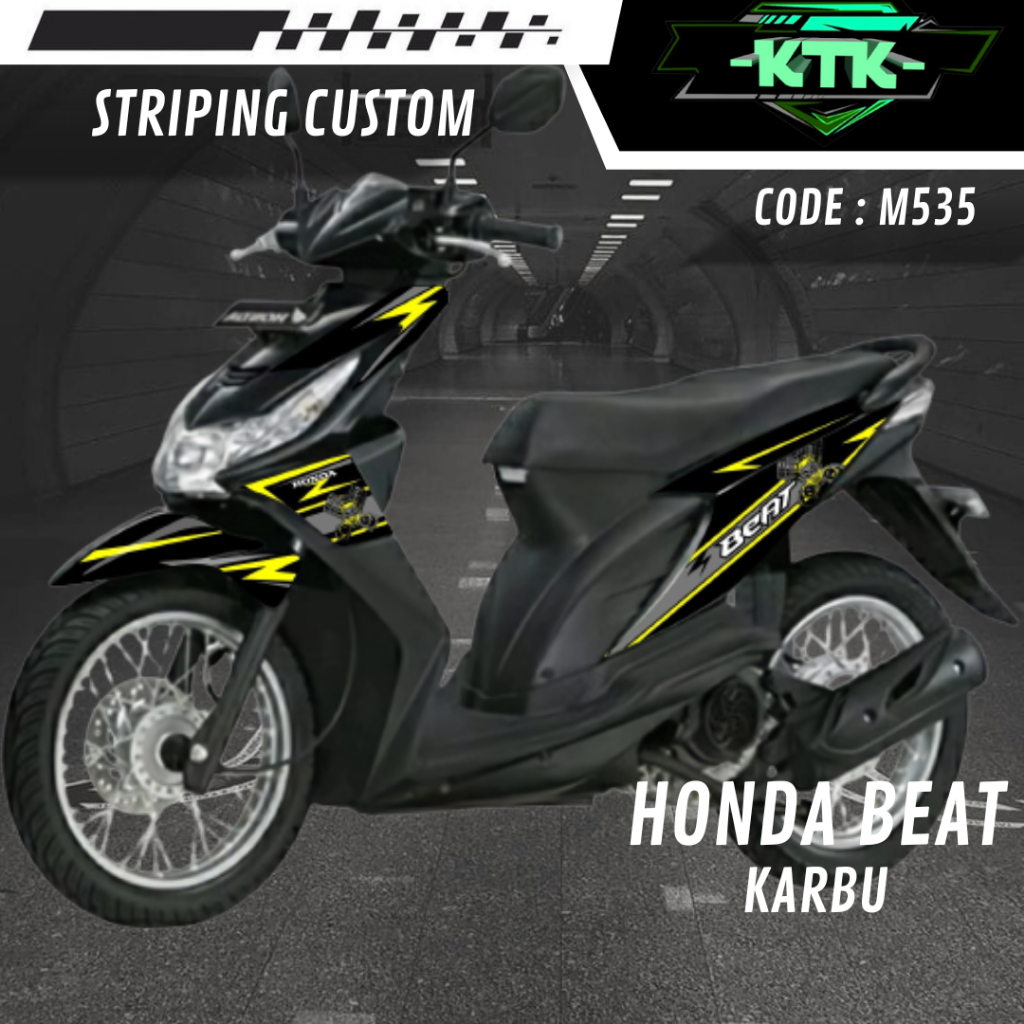 Honda Beat Karbu Striping Sticker Lis Old Old Old M535 List Sticker ...