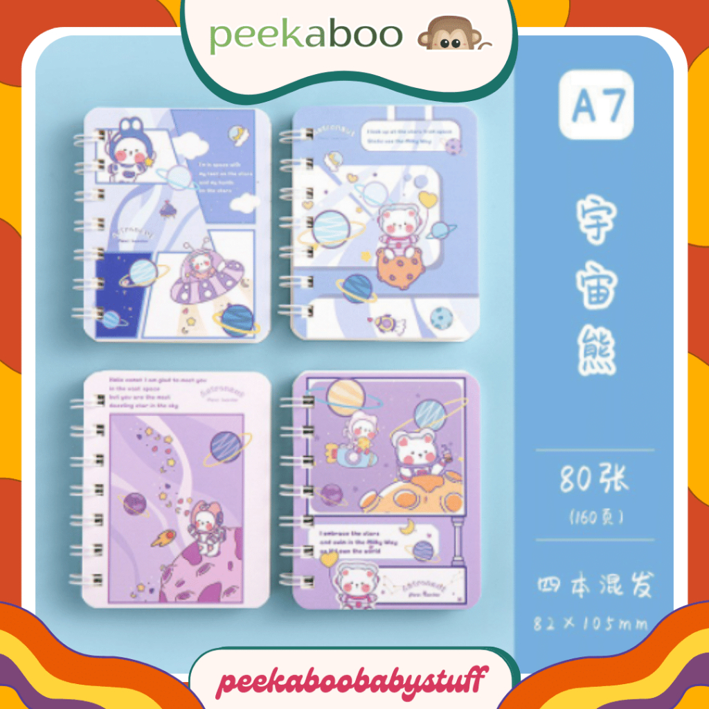 Notebook RING MINI Cartoon MOTIF NOTEBOOK SPIRAL MEMO NOTEBOOK BINDER ...