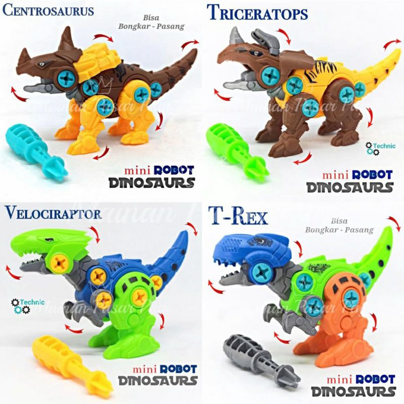 MC460 Disassembled Mini Dinosaur Robot Toy/DIY Toy T-Rex Dinosaur Robot ...