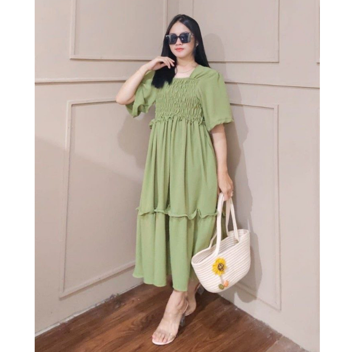 Sage AMANDA Color Long Wrinkled Negligee With Material - AIRFLOW ...