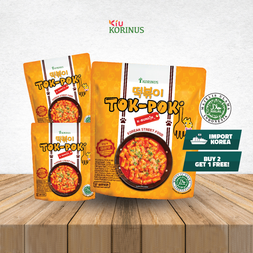 Buy 2 GET 1 FREE Korinus K - Bunsik Tepoki / Tteokbokki / Toppoki / Tok ...