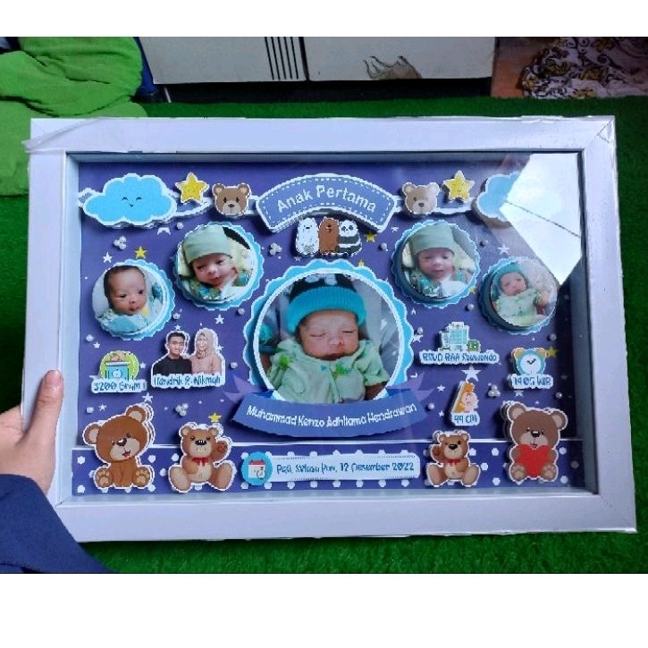 3d Baby Biodata 15R | Pop Up Biodata | Birth Nameplate | Baby Name ...