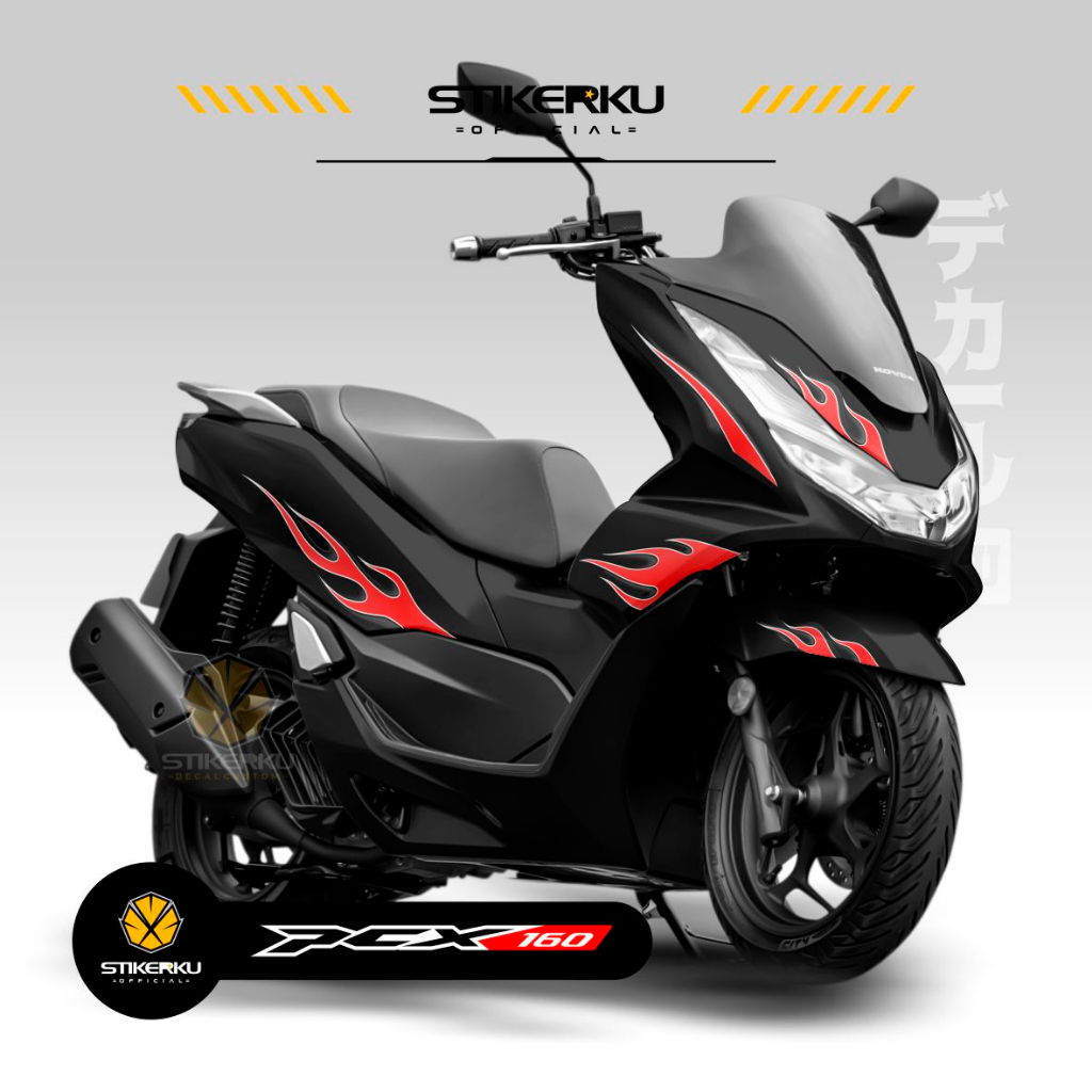 Honda PCX 160 STRIPING / MOTIF 3 / FIRE EDITION / ALL-NEW / PCX160 ...
