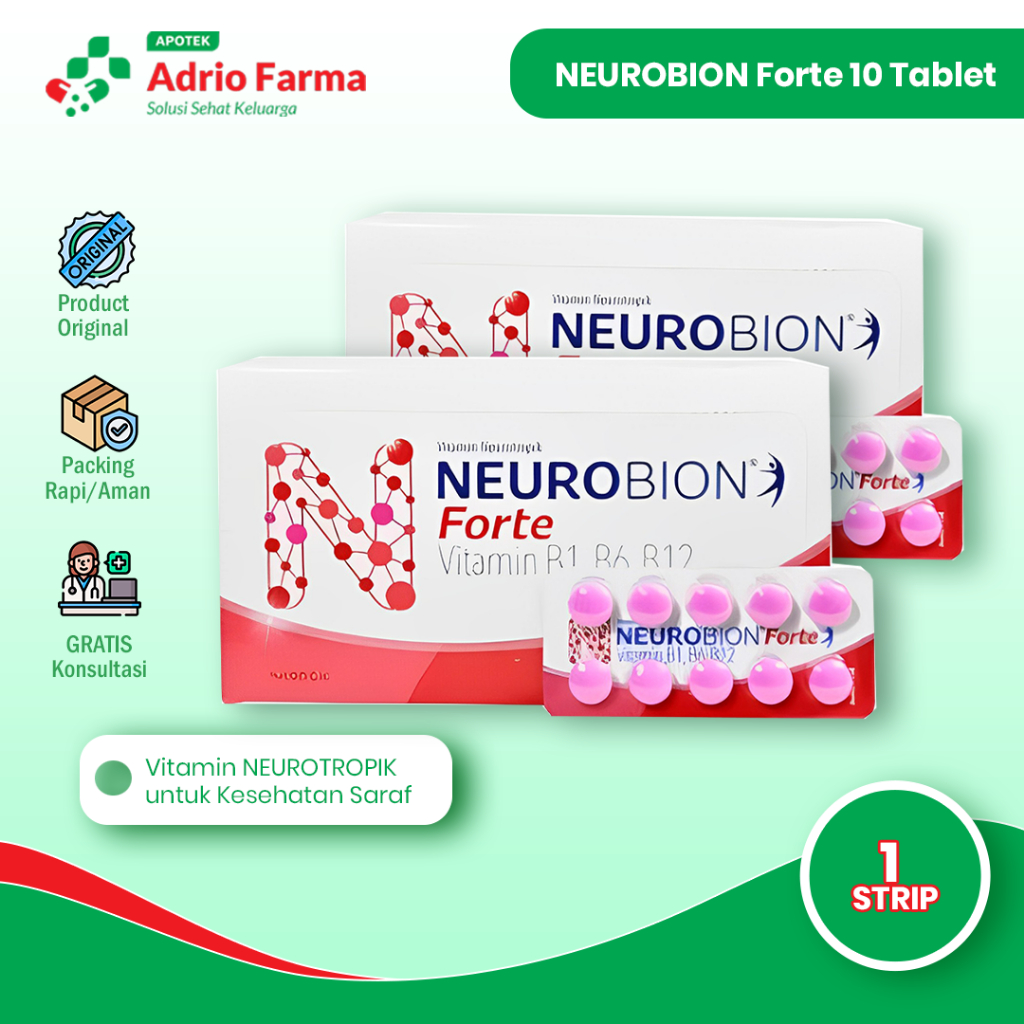 Vitamin NEUROBION FORTE - STRIP Of 10 Tables | Shopee Philippines