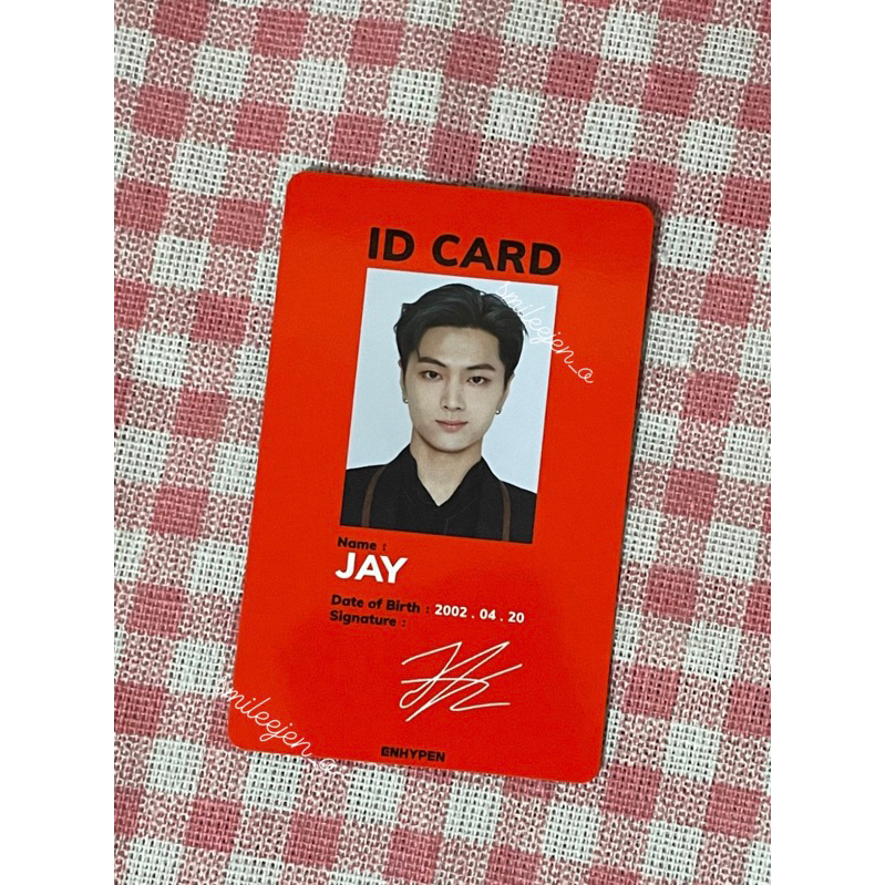 Photocard Jay Enhypen id card Manifesto Japan | Shopee Philippines