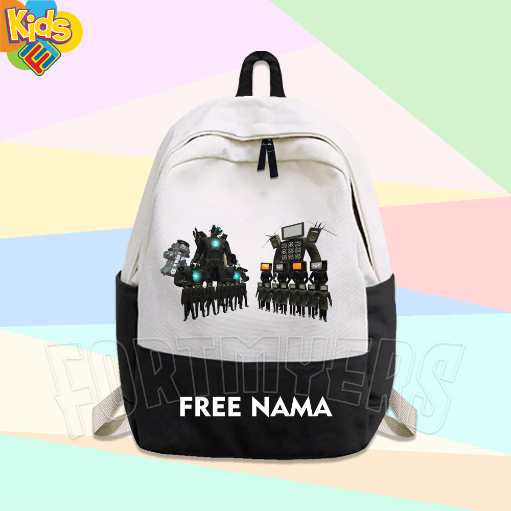 Children's SCHOOL BACKPACK TITAN CAMERAMAN ARMY TITAN TV MAN ARMY ...