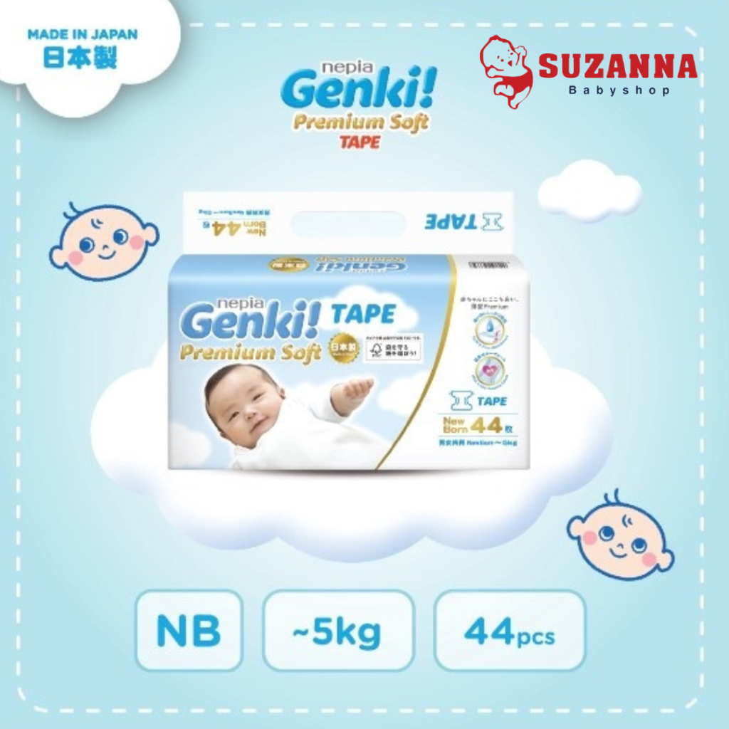 Nepia Genki NB44 Disposable Diaper Adhesive Type | Shopee Philippines