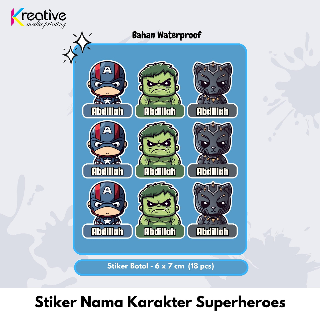 Superheroes Character Name Stickers | Shopee Philippines
